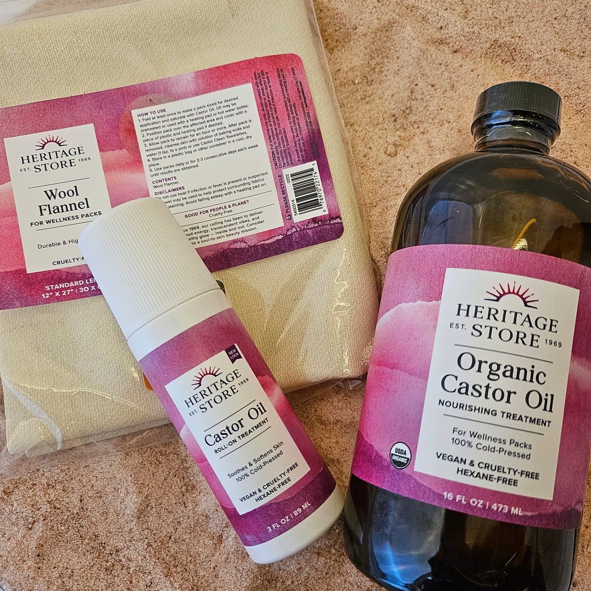 Kit for Castor Oil Pack – Adagio Holistic Therapies, LLC